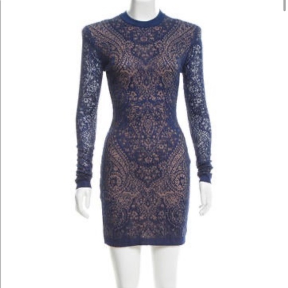Balmain | Dresses | Balmain Bodycon Dress Lace | Poshmark